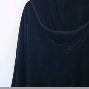 Moda International | Tops | Moda International Velour Hooded Sweatshirt ...